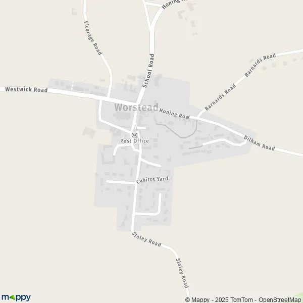 Map Worstead: map of Worstead, North Norfolk NR28 9 and practical ...