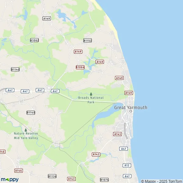 Map Winterton-on-Sea: map of Winterton-on-Sea (NR29 4) and practical ...