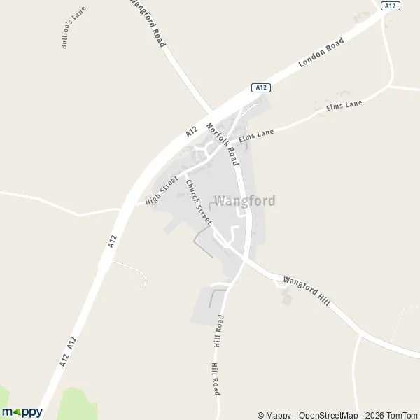 Map Wangford: map of Wangford, East Suffolk Council NR34 8 and ...