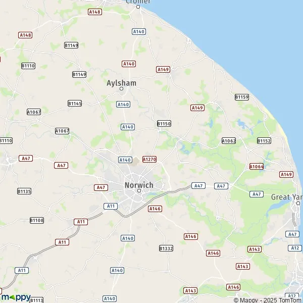 Map Sprowston: map of Sprowston (NR7 8) and practical information