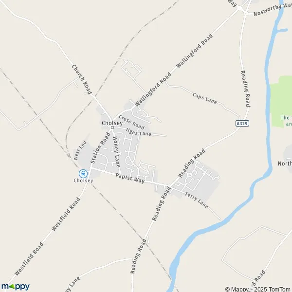 Map Cholsey: map of Cholsey, South Oxfordshire OX10 9 and practical ...