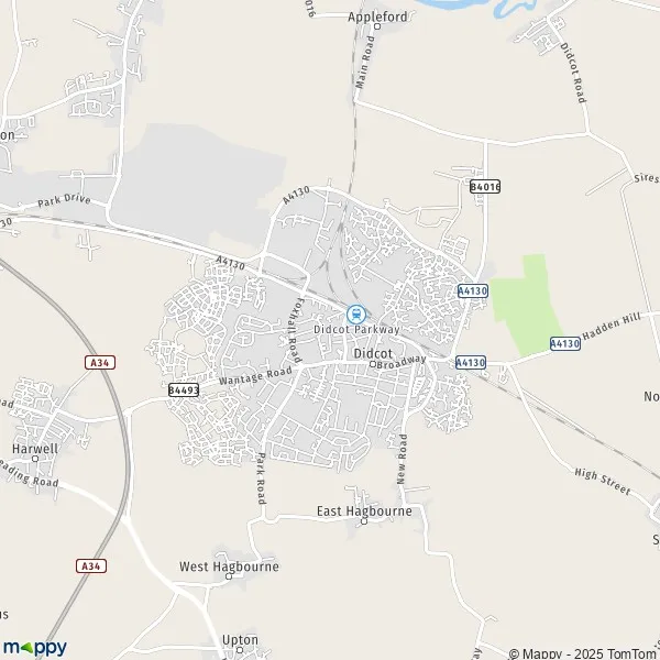 Map Didcot: map of Didcot, South Oxfordshire OX11 8 and practical ...