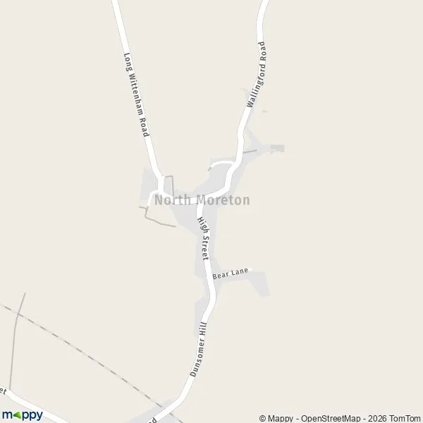 Map North Moreton: map of North Moreton, South Oxfordshire OX11 9 and ...