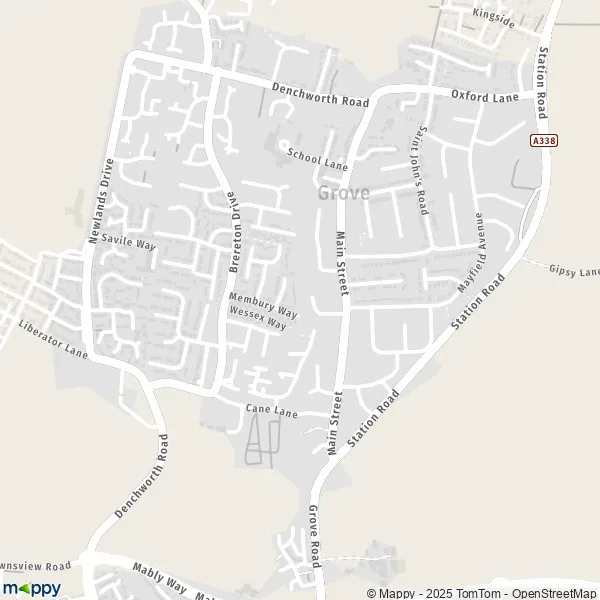 Map Grove: map of Grove, Vale of White Horse OX12 7 and practical ...