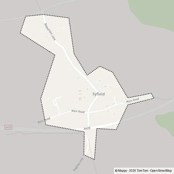 Map Fyfield: map of Fyfield, Vale of White Horse OX13 5 and practical ...