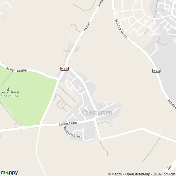 Map Chesterton: map of Chesterton, Cherwell OX26 1 and practical ...