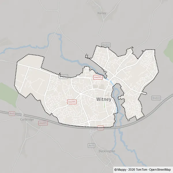 Map Witney: map of Witney, West Oxfordshire OX28 6 and practical ...