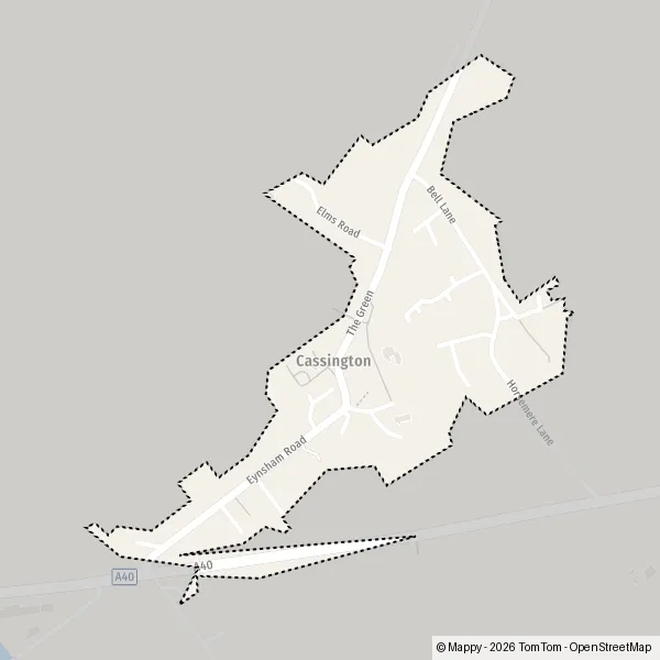 Map Cassington: map of Cassington, West Oxfordshire OX29 4 and ...