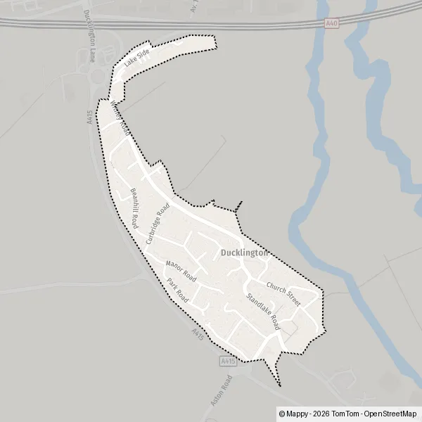 Map Ducklington: map of Ducklington, West Oxfordshire OX29 7 and ...