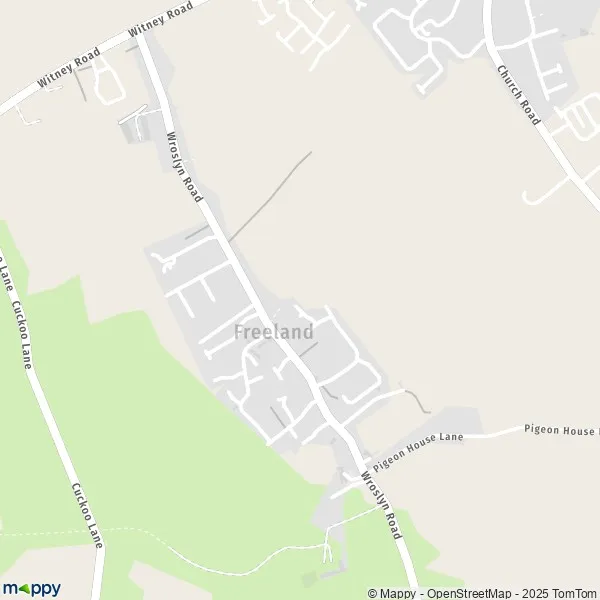 Map Freeland: map of Freeland, West Oxfordshire OX29 8 and practical ...