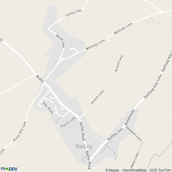Map Hailey: map of Hailey, West Oxfordshire OX29 9 and practical ...