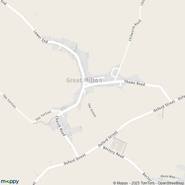 Map Great Milton: map of Great Milton, South Oxfordshire OX44 7 and ...