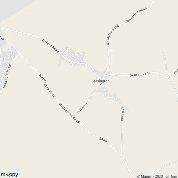 Map Garsington: map of Garsington, South Oxfordshire OX44 9 and ...