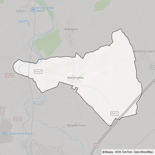 Map Bletchingdon: map of Bletchingdon, Cherwell OX5 3 and practical ...