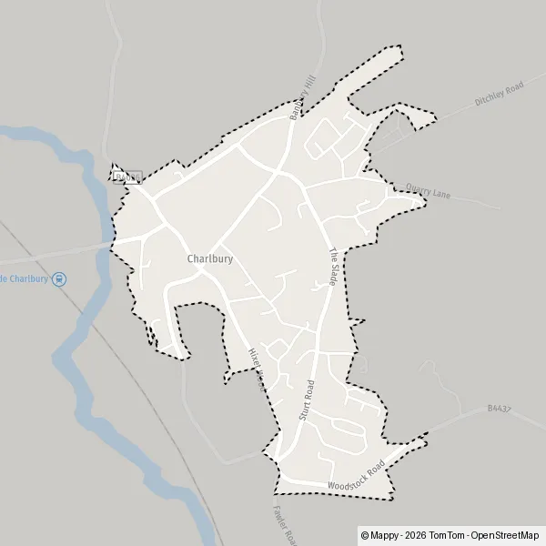 Map Charlbury: map of Charlbury, West Oxfordshire OX7 3 and practical ...