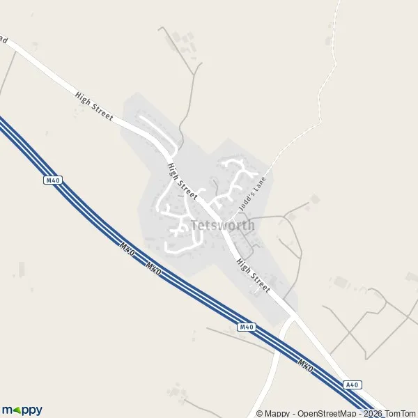 Map Tetsworth: map of Tetsworth, South Oxfordshire OX9 7 and practical ...