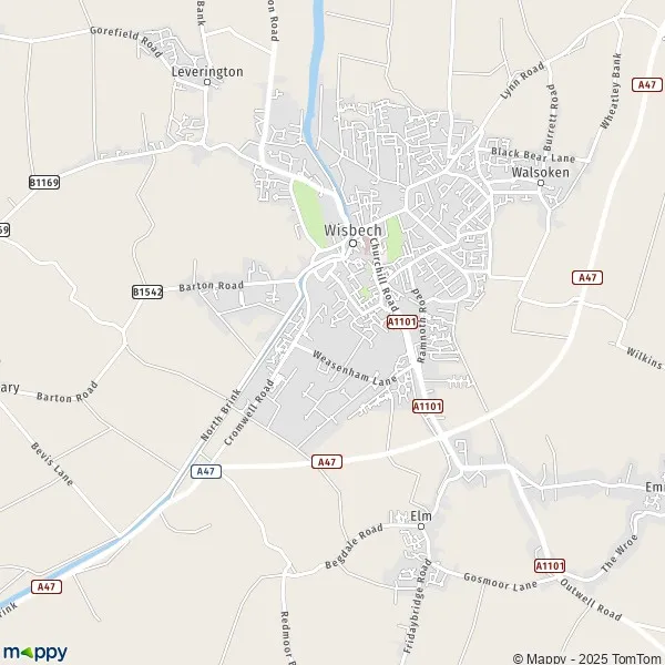 Map Wisbech: map of Wisbech, Fenland PE13 1 and practical information