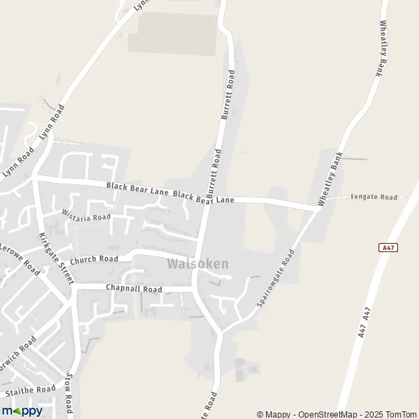 Map Walsoken: map of Walsoken, King's Lynn and West Norfolk PE13 3 and ...