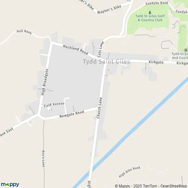 Map Tydd Saint Giles: map of Tydd Saint Giles, Fenland PE13 5 and ...
