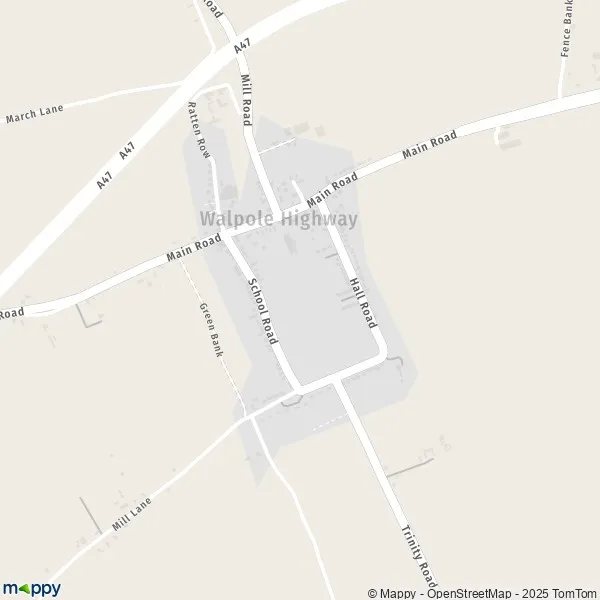 Map Walpole Highway: map of Walpole Highway, King's Lynn and West ...