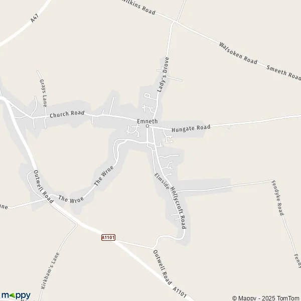 Map Emneth: map of Emneth, King's Lynn and West Norfolk PE14 8 and ...