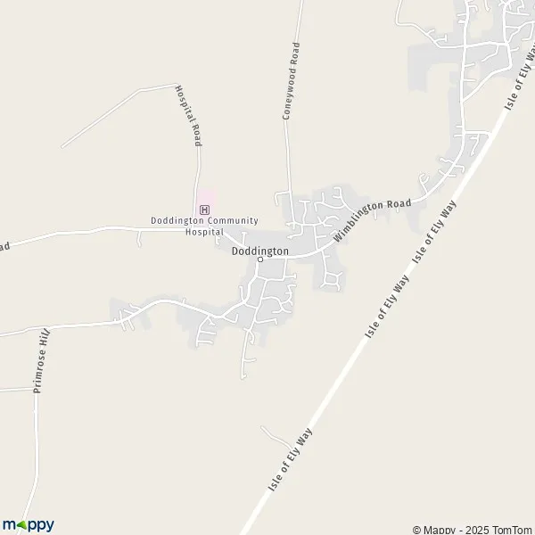 Map Doddington: map of Doddington, Fenland PE15 0 and practical information