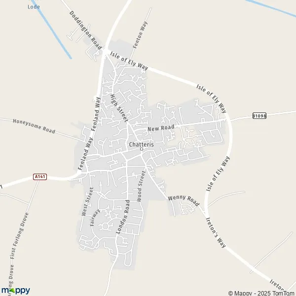 Map Chatteris: map of Chatteris, Fenland PE16 6 and practical information