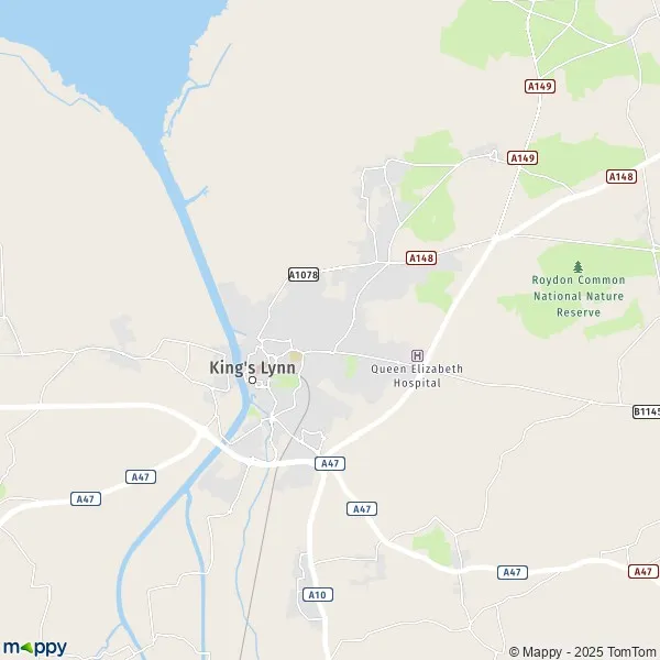 Map King's Lynn: map of King's Lynn (PE30 5) and practical information