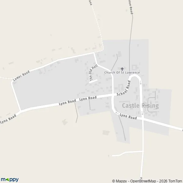 Map Castle Rising: map of Castle Rising, King's Lynn and West Norfolk ...