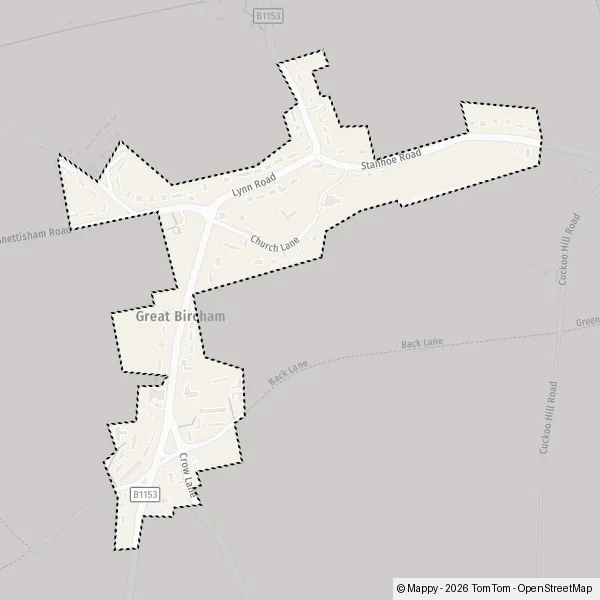 Map Great Bircham: map of Great Bircham, King's Lynn and West Norfolk ...
