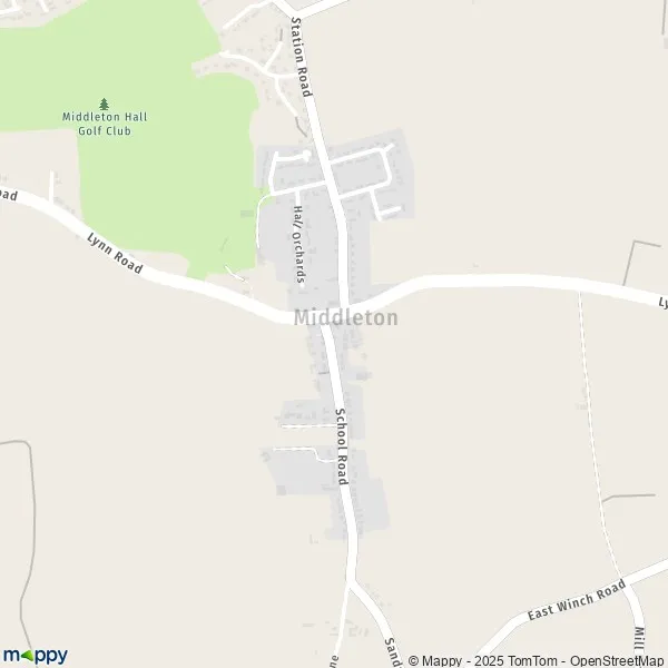 Map Middleton: map of Middleton, King's Lynn and West Norfolk PE32 1 ...