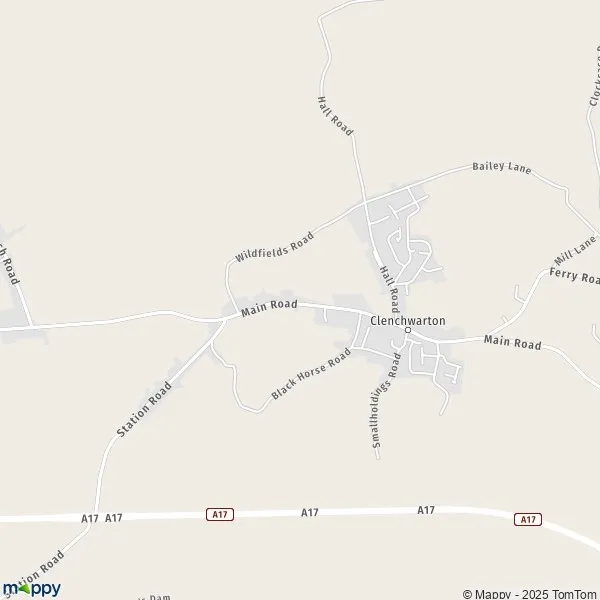 Map Clenchwarton: map of Clenchwarton, King's Lynn and West Norfolk ...