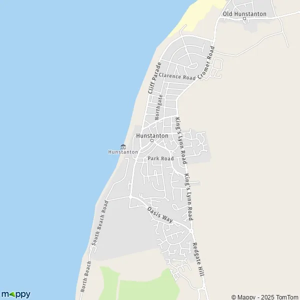 Map Hunstanton: map of Hunstanton, King's Lynn and West Norfolk PE36 5 ...