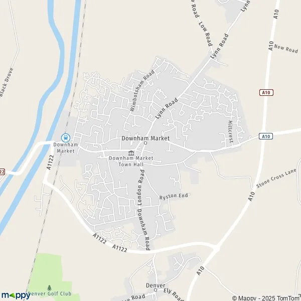 Map Downham Market: map of Downham Market, King's Lynn and West Norfolk ...