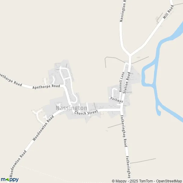 Map Nassington: map of Nassington, North Northamptonshire PE8 6 and ...