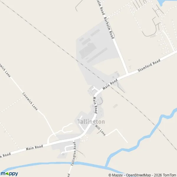 Map Tallington: map of Tallington, South Kesteven PE9 4 and practical ...