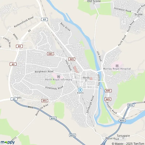 Map Perth: map of Perth, Perth and Kinross PH2 8 and practical information
