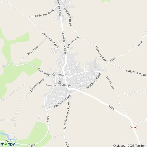 Map Callington: map of Callington, Cornwall PL17 7 and practical ...