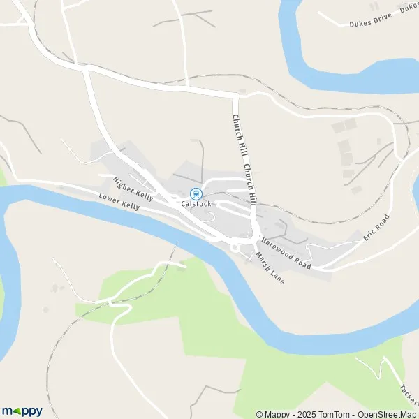 Map Calstock: map of Calstock, Cornwall PL18 9 and practical information