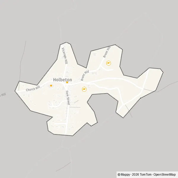 Map Holbeton: map of Holbeton, South Hams PL8 1 and practical information