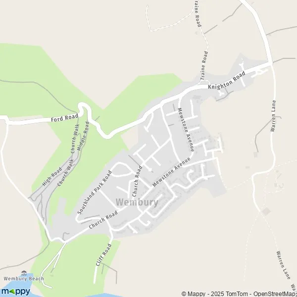 Map Wembury: map of Wembury, South Hams PL9 0 and practical information