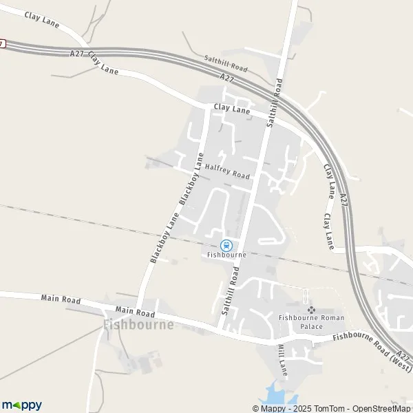 Map Fishbourne Station: map of Fishbourne Station (Railway Station ...