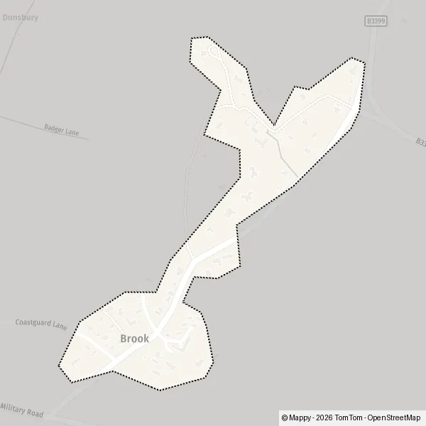 Map Brook: map of Brook, Newport PO30 4 and practical information