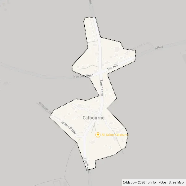 Map Calbourne: map of Calbourne, Newport PO30 4 and practical information