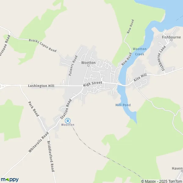 Map Wootton: map of Wootton, Newport PO33 4 and practical information