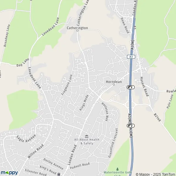 Map Horndean: map of Horndean, East Hampshire PO8 9 and practical ...