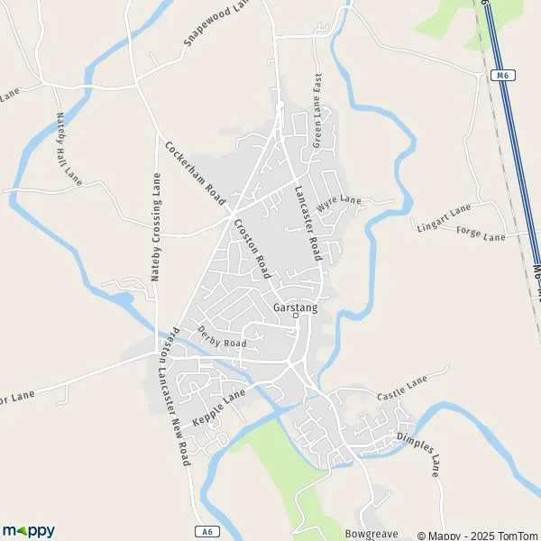 Map Garstang: map of Garstang, Wyre PR3 1 and practical information