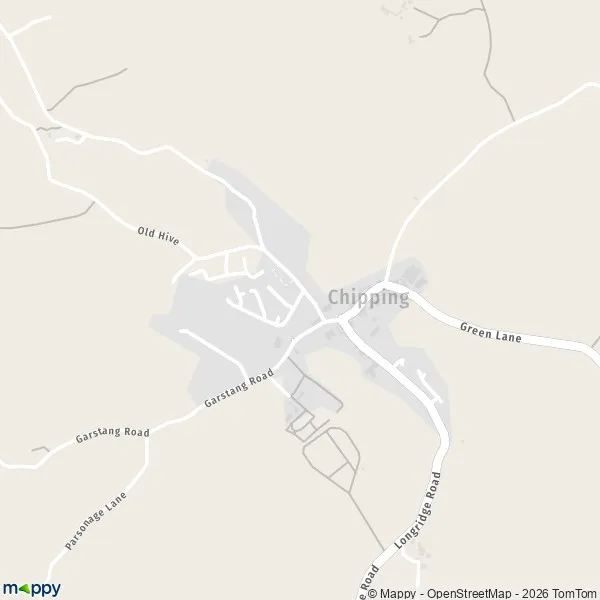 Map Chipping: map of Chipping, Ribble Valley PR3 2 and practical ...