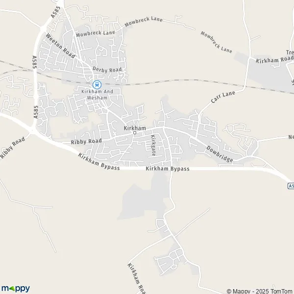 Map Kirkham: map of Kirkham, Fylde PR4 2 and practical information