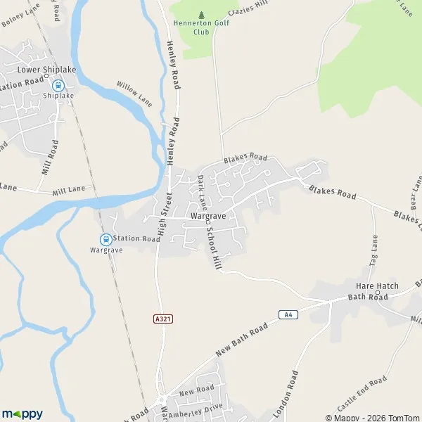 Map Wargrave: map of Wargrave (Railway Station), Wokingham RG10 8 and ...